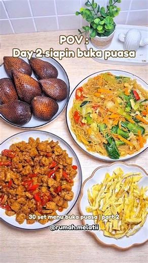 Rumah Melati | Home Cooking on Instagram: "SAVE DULU RECOOK KEMUDIAN ✨️ 30 Set Menu Berbuka Puasa | Part 2 🍽️🌙 Resepnya mulai tayang satu satu yaa gais, tungguin yaa 🫶 Menu sederhana lagi : ✅️ Bihun sayur Bahan : 1 keping (80 gram) bihun jagung 1 butir telur 1 pokcoy sedang 1 wortel 1 iris kubis 1 batang daun bawang 3 sdm kecap manis 1 sdm saos tiram 1 sdt minyak wijen 1 sdt kecap asin 1 sdt kecap ikan 5 bawang merah 3 bawang putih 1/2 sdt garam 1 sdt gula 1/4 sdt lada bubuk 1/4 sdt penyedap 