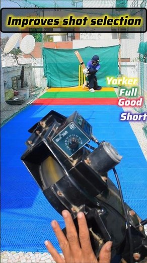 HOME Cricket Bowling Machine 😍 | HOW To Practice Cricket At Home 🏡#cricket #shorts #youtubeshorts