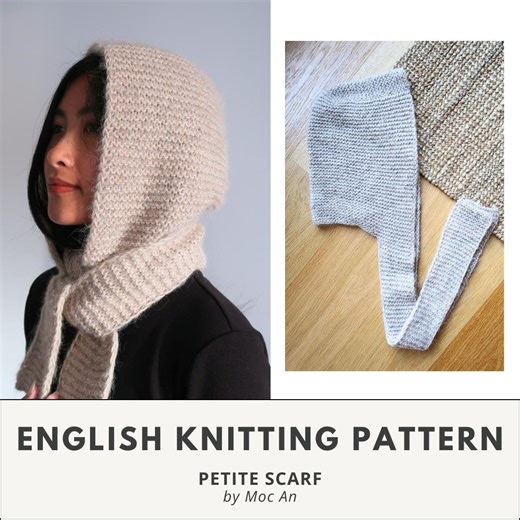 COMFY WEEKEND Hooded Scarf: Easy Balaclava/ Balabonnet Knitting Pattern (english PDF Download) - Etsy Australia