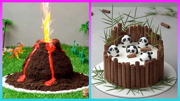 Volcano Eruption Cake & Cute Panda Cake 🌋🐼🎂 | Fun & Creative Cake Designs | Spirit of Cake