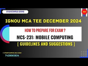 mcs 231 solved paper | mobile computing | June 2024 | Q1