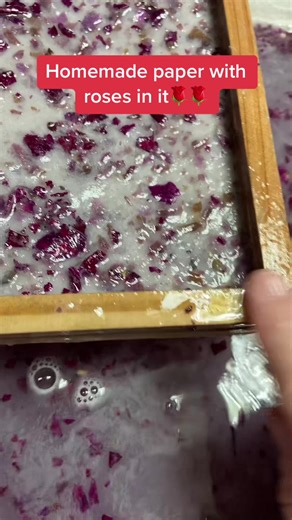 Homemade Paper Making with Roses