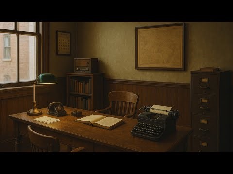 Vintage Office Ambience 🕰️ Typewriter, Papers & Clock Sounds