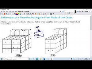 Surface Area of a Piecewise Rectangular Prism Made of Unit Cubes