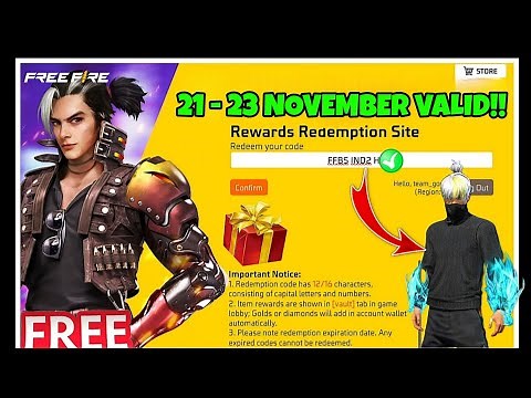 FREE FIRE REDEEM CODE TODAY 23 NOVEMBER|FF REWARDS REDEEM CODE | FF REDEEM CODE TODAY 23 NOVEMBER