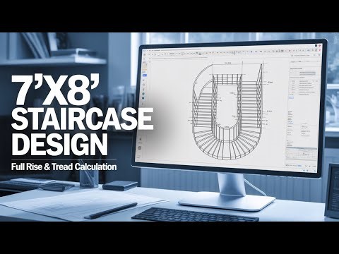 How to Calculate U-Shaped Staircase (7'x8') Like a Pro | Full Rise & Tread Calculation Explained