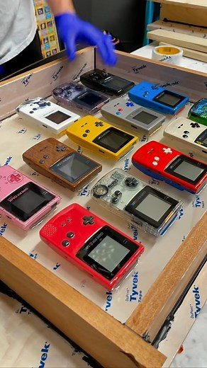 my first epoxy resin project! GameBoy Colors & metal Pokémon frame made for a nice little tabletop!! | Logan Paul