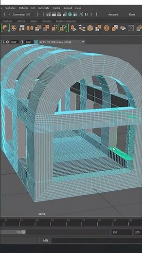 Wooden Chest Game Asset #mayatutorial #shorts #maya3d