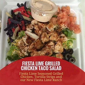 8.3K views · 189 reactions | NOW AVAILABLE!! Fiesta Lime Grilled Chicken Taco Salad featuring our new Fiesta Lime Ranch and Fiesta Lime Seasoned Grilled Chicken and Crispy Tortilla Strips | The Chicken Shack Hanford | Facebook
