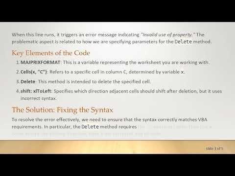 Resolving the Invalid use of property Error in Excel VBA: Deleting Cells Made Easy