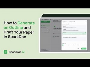 Generate an Outline & Draft Papers Faster with SparkDoc AI