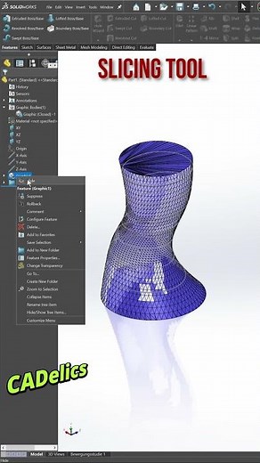 SolidWorks: How to Edit STL Files with the Slicing Feature