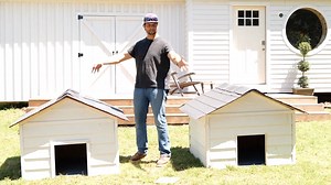 50K views · 56 reactions | In order for it to function properly, LP® TechShield® Radiant Barrier must always be installed with foil side down. Jordan Smith, owner of Smith House Company [TAG], put together a side-by-side demonstration comparing the temperature difference between two identical dog houses: one with the radiant barrier installed correctly and one with the foil side facing up. See the results below. | LP Building Solutions for Professionals | Facebook