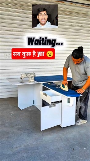 Fold Iron Table + Silai Machine Storage Idea #shorts #foldtable #spacesaving