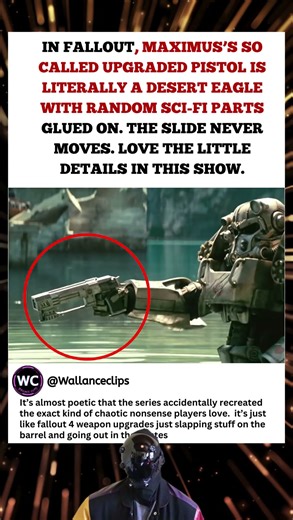 In the Fallout TV show Maximus's Pistol Is just a