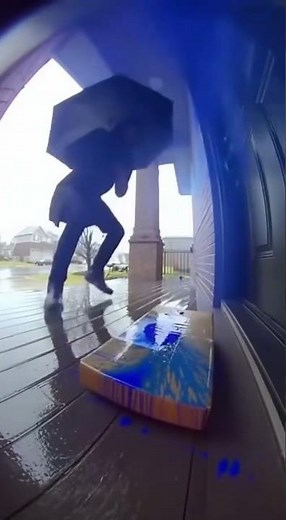 Umbrella Fails Thief #funny #bluedye #skateboarding #hairdye #comedy