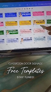 9.7K views · 136 reactions | Free templates: Classroom door signage. Stay tuned!珞✨ #classroomdoorsignage #doorsignage #classroomdecor #classroomdesign #freetemplate #free #creativecopiesbymsm | Creative Copies by Ms. M | Facebook