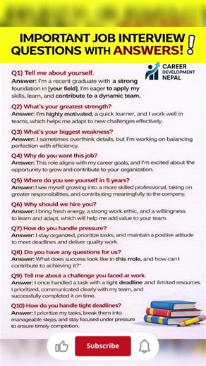 IMPORTANT Job Interview Questions & Answers | Guaranteed Interview Success 💼🔥 #jobinterviewquestions