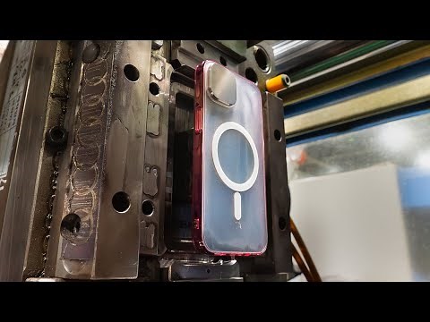 Process of making Cell Phone cases. Case Injection Factory