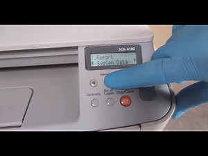 HOW TO PRINT SELF TEST PAGE ON SAMSUNG SCX-4100, CONFIGURATION REPORT, SYSTEM DATA LIST