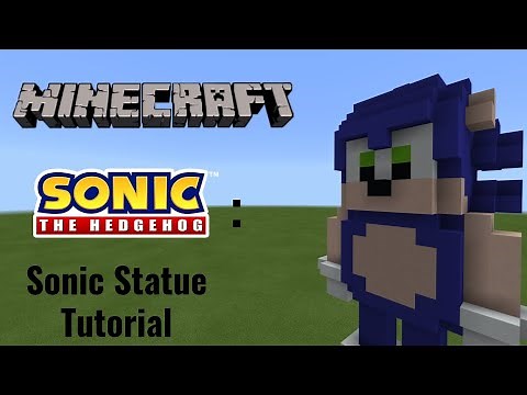 Minecraft | How To Make a Sonic Statue (Sonic The Hedgehog)