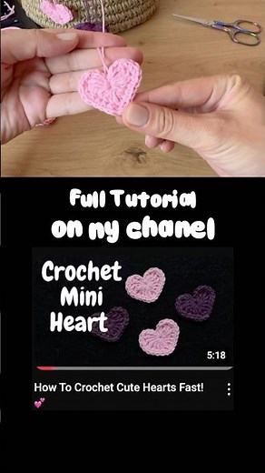 Easy Mini Crochet Heart Tutorial