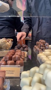 Double the chocolate, double the deliciousness 🤎Watch our Double Chocolate truffle come to life 🏭 #chocolate #chocolatelover #butlerschocolates #dublin #behindthescenes #irishfood | Butlers Chocolates