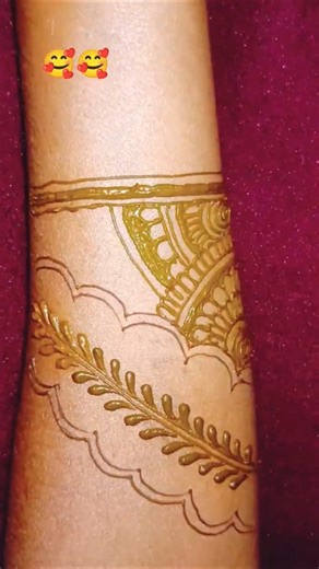 🤩easy mehndi design 😊 #mehndi #henna #hennadesigns #letestmehndi #mehandi