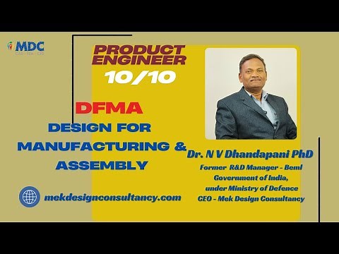 DFMA - Design for manufacturing & Assembly #mechanical #productengineering | Dr. NV Dhandapani