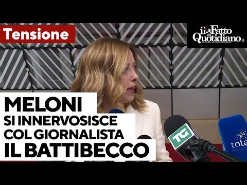 Battibecco tra Meloni e il giornalista: "Io so di cosa parlo, e lei?"