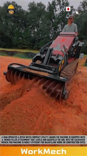 Amazing! Ditch Witch Machine Levels Excavated Soil in a Flash! . #DitchWitch#HeavyTools# #machine
