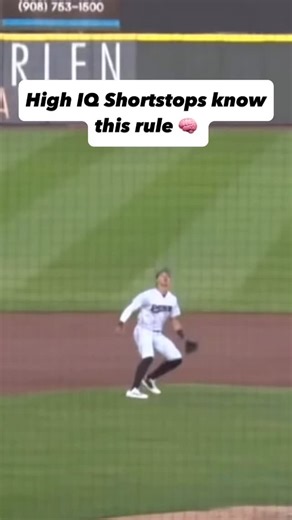 Is this an infield fly? Can the fielder purposely let a fly ball drop to get a double play? The smartest shortstops in the game know this one rule. Since runners are not on first and second it’s not an infield fly. And the rule is clear that an intentionally dropped ball must touch the fielder, like knocking down a line drive. So this shortstop saw the batter runner jogging down the 1B. And let it drop getting the force out at first. The runner on first should have stayed but by going to second 