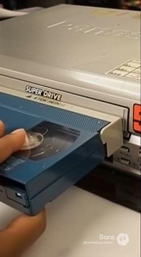 Inserting VHS Tape in Player