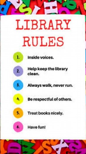 library rules #schoollibrary #collegelibrary #rules