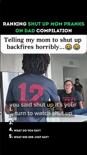 Ranking "Shut Up Mom Prank on Dad" || Dad and Kids Funniest Moments