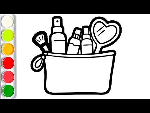 How to Draw a Makeup Bag Very Easy 💄
