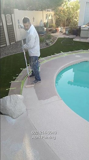 Painting a Pool Deck.