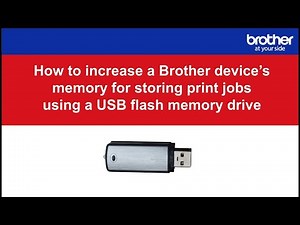 How to increase a Brother device's memory for storing print jobs using a USB flash memory drive