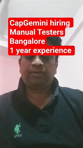 Capgemini Hiring Manual Tester | Web Technologies | Bangalore