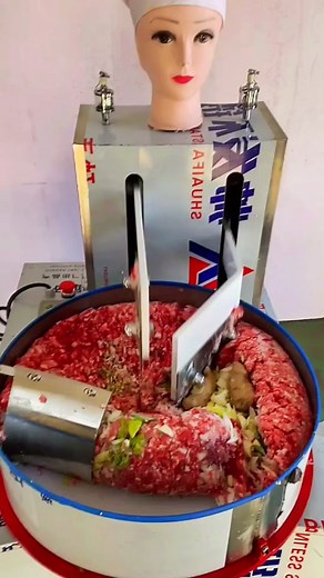 Beef Meat Processing Machine in Action