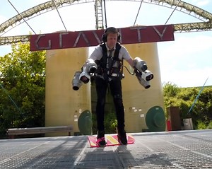 Inventor Colin Furze Uses Jetpack to Bring Back to the Future 2 Hoverboard to Life