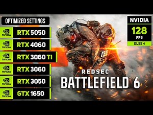 Battlefield 6 Battle Royale (RedSec) RTX 5050, 4060, 3060TI, 3060, 3050, GTX 1650