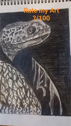 snake #art #sketch #charcoal #shorts #status #trendingsong