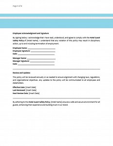 Hotel Guest Safety Policy Editable Template | Travel and Hospitality | Hotel Chains and Franchises | Hotels and Resorts | Hotel Guidelines - Etsy UK