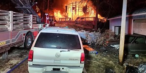 Springville Fire Company responds to a well-involved fire in Springville Twp.