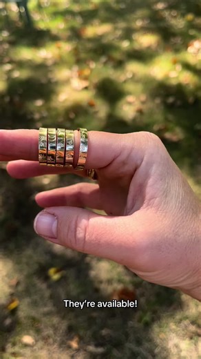 These rings are finally available on my website after being a huge hit all summer! The Night Sky and Sunrise Rings! ✨⭐️☀️🌙 #ring #cutering #handmadejewelry #youneedthis #handmade #etsy