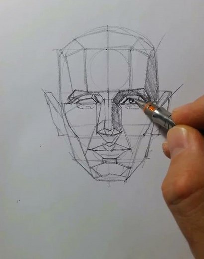 Drawing Portrait Planes front view, 1 minute