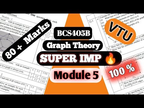 🔥Graph Theory Module 5 BCS405B | Most Expected #vtu Questions | Score 80+ | #cse 4th Sem 2024-25