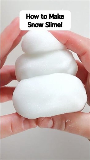 How to Make Snow Slime Perfect for Winter ❄️⛄️ (Recipe is in description) #slimerecipe #slime