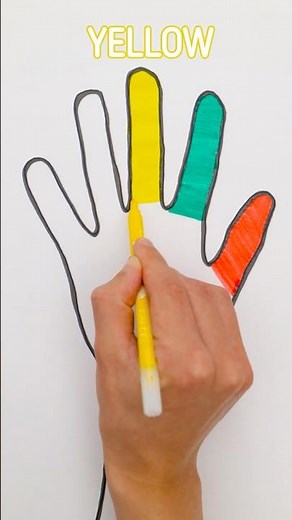 Do you know these colors? 🌈🎨 Let's learn with our fingers! 🖐#kidsvideo #learning
